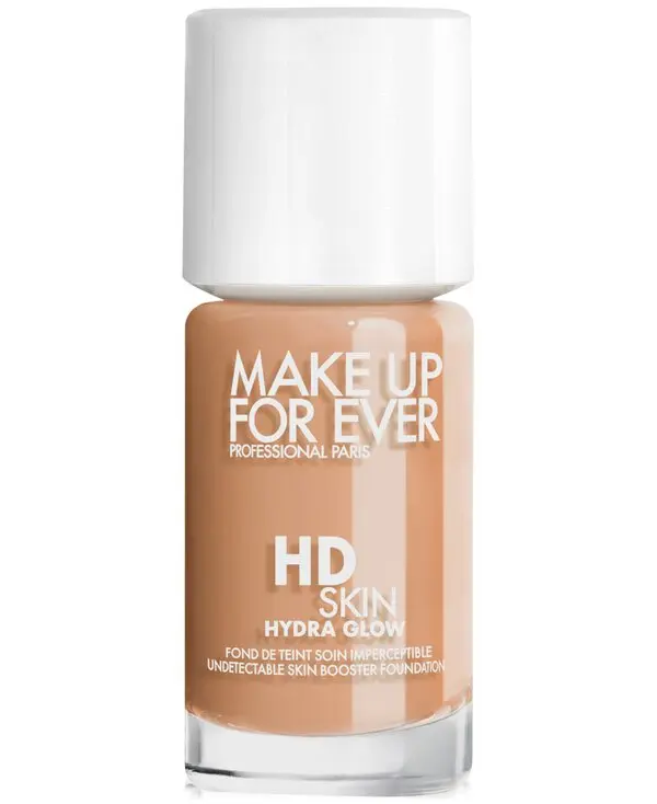 MAKE UP FOR EVER Hd Skin Hydra Glow Skincare Foundation With Hyaluronic Acid 1n00 Alabaster - 2r34 - Cool Caramelâ  - For Medium To Ta